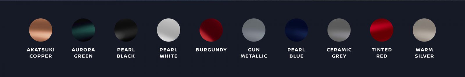 In deze kleuren levert Nissan de elektrische Ariya - KLEUREN OP EEN RIJ